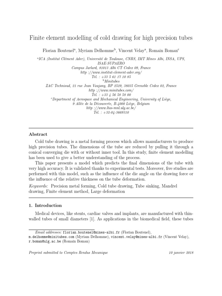 Computational Modeling of Material Forming Processes | PDF | Finite Element Method | Geometry