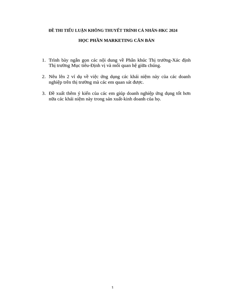 MCB.Đề thi TLOTT cá nhân | PDF