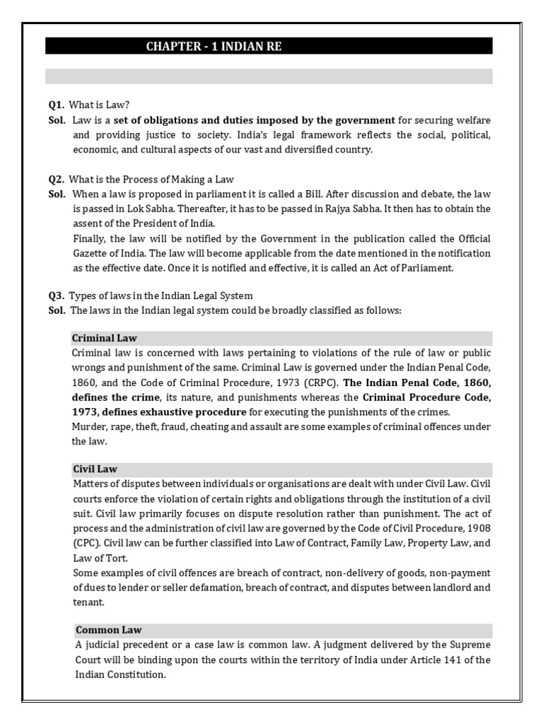 Law Pyqs | PDF | Offer And Acceptance | Consideration