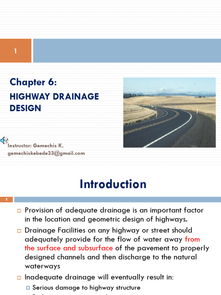 Chapter 6-Highway Drainage Design | PDF | Drainage Basin | Surface Runoff