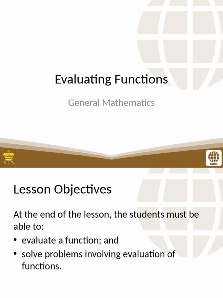 2 Evaluating Functions-EDITED | PDF
