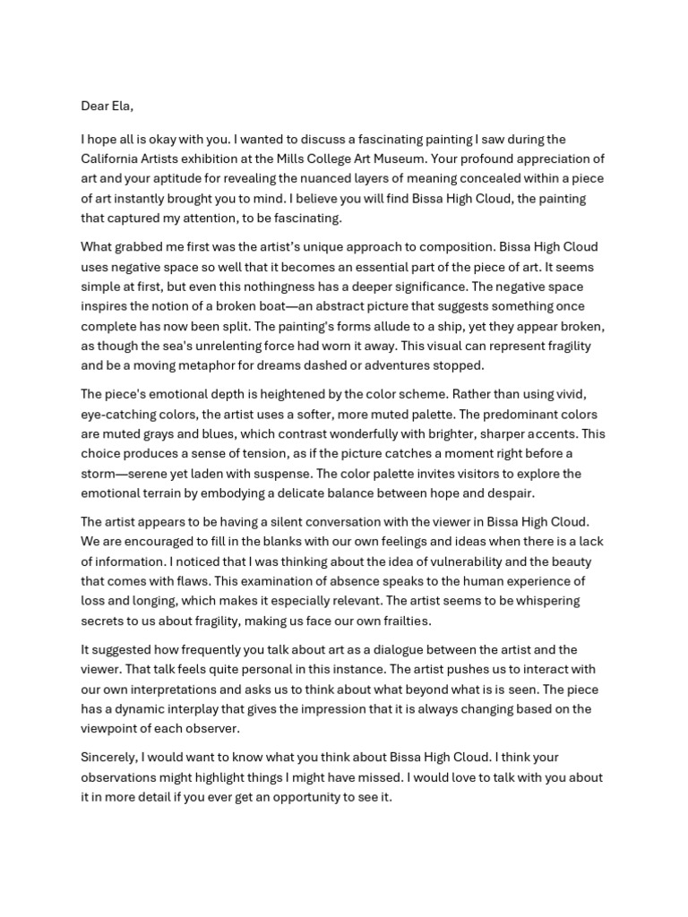 English - Letter Assignment | PDF