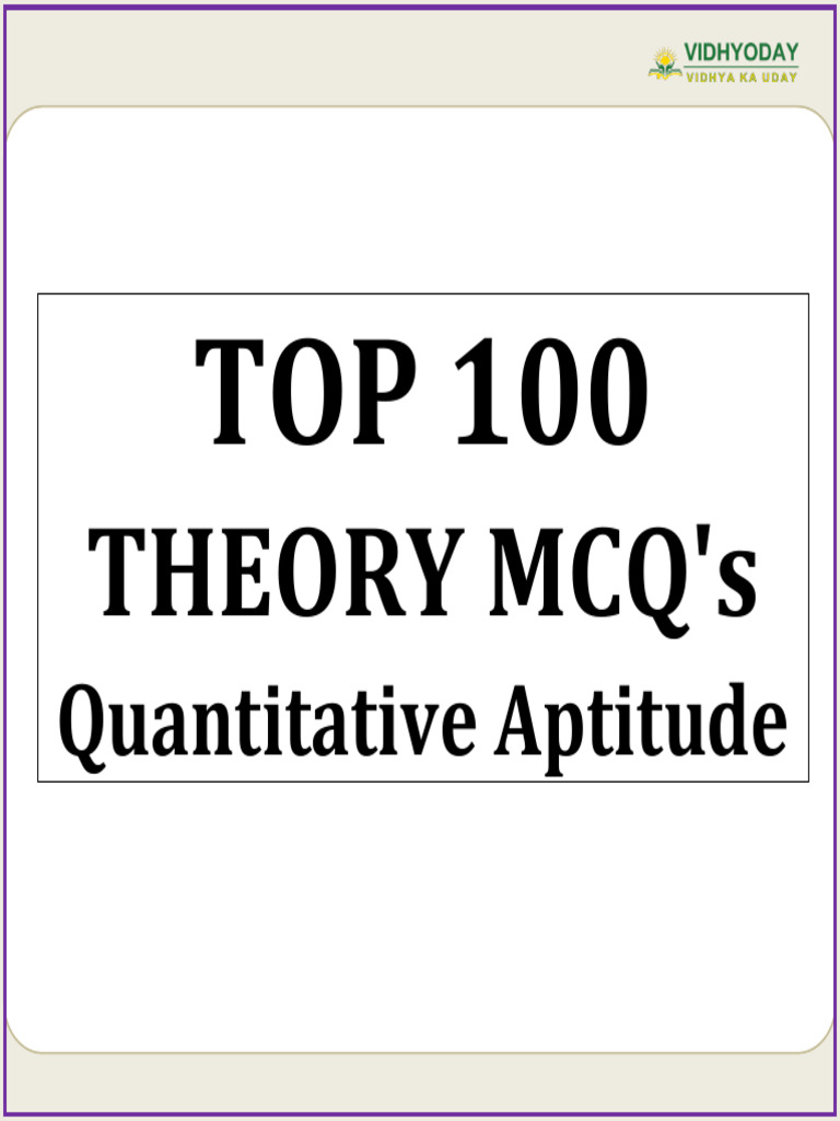 theory mcqs | PDF | Mean | Sampling (Statistics) theory mcqs | PDF | Mean | Sampling (Statistics)