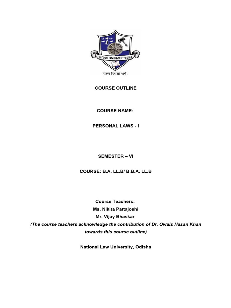 Course Outline | PDF | Divorce | Methodology Course Outline | PDF | Divorce | Methodology