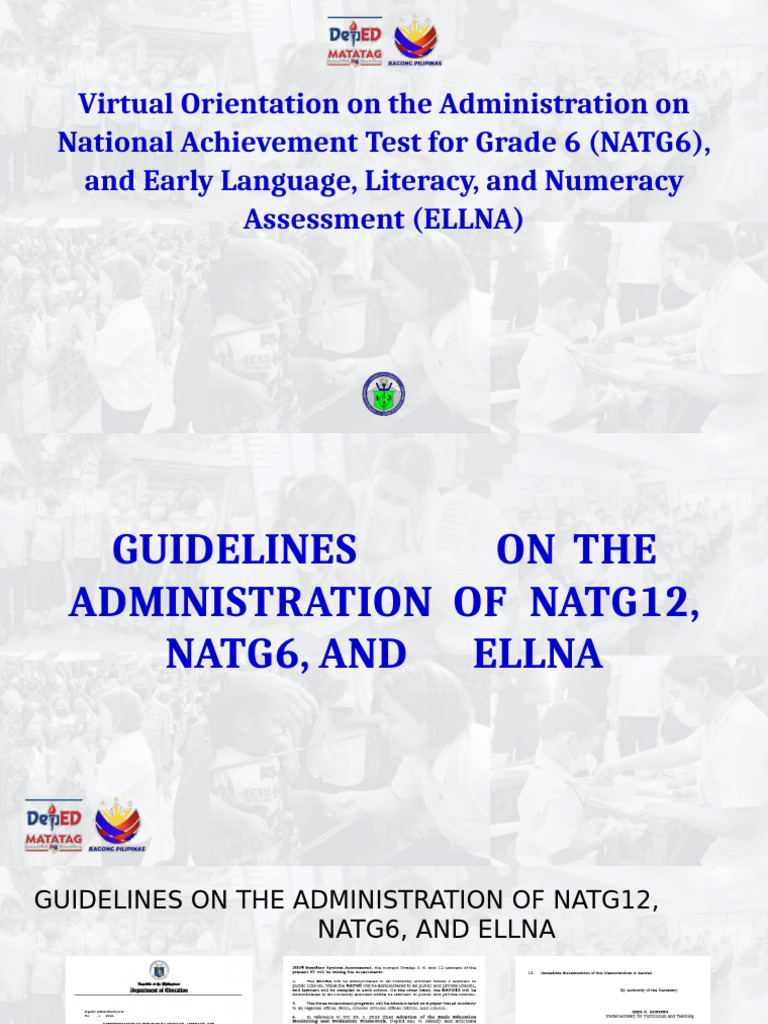 Administration of NATG6 and ELLNA | PDF | Educational Assessment ...