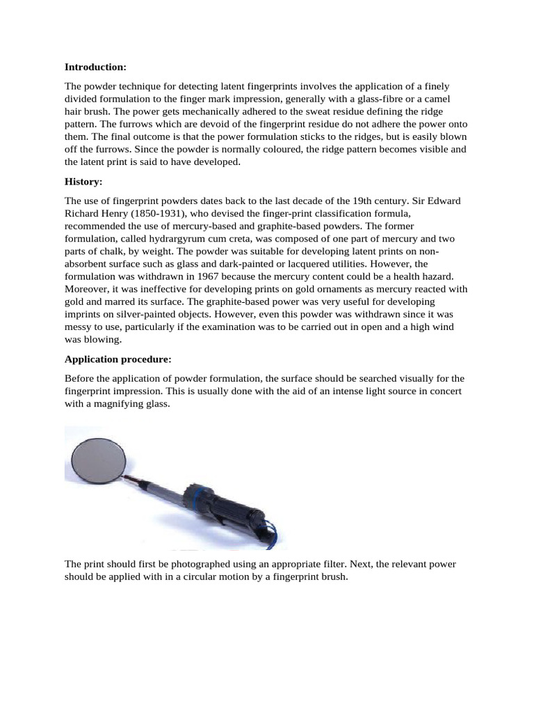 Powder methods notes | PDF | Fingerprint | Physical Sciences