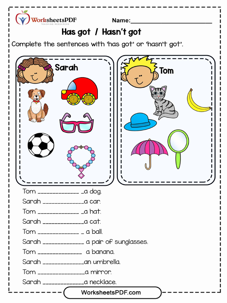 Have Got Has Got Worksheets 4A - 20240911105616 - Strong - Compression ...