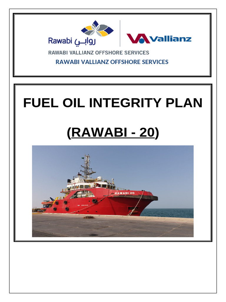 Fuel Oil Integrity Plan for Rawabi 20 | PDF | Fuel Oil | Ships