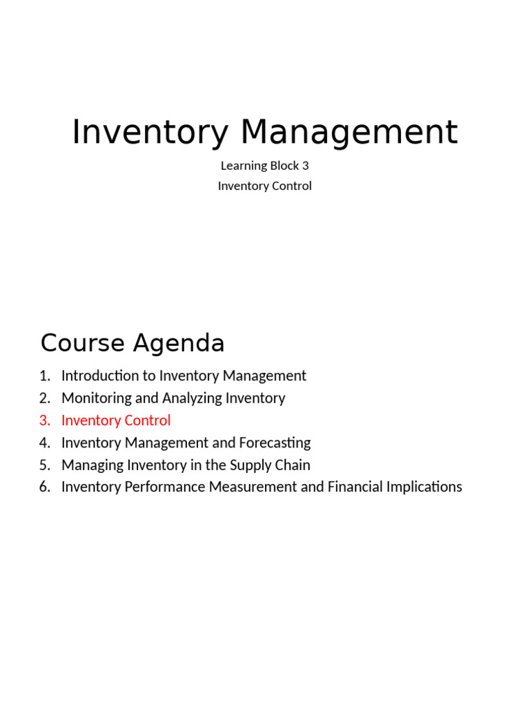 InventoryManagement LB3 | PDF | Inventory | Radio Frequency Identification