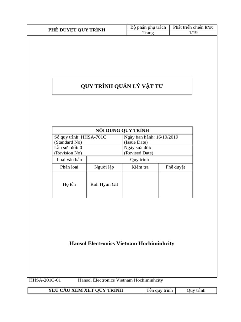 HHSA-701C Qu%U1EA3n l%U00FD v%U1EADt t%U01B0 Rev.0 | PDF