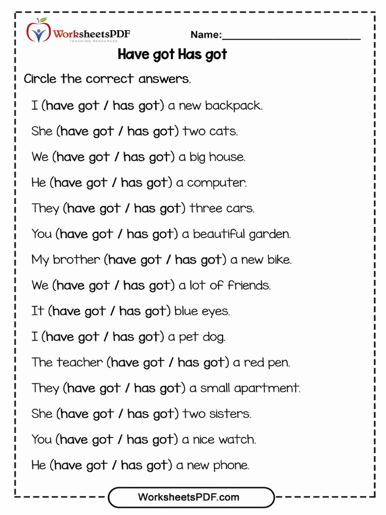 Have Got Has Got Worksheets 3A - 20240911101354 - Strong - Compression ...