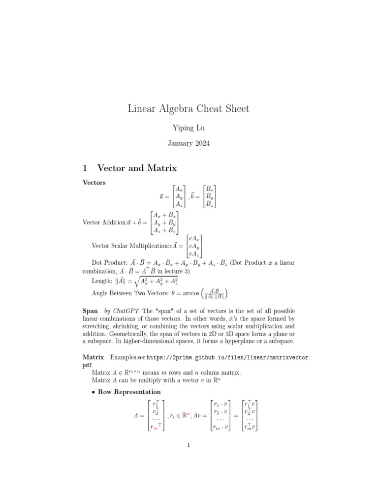 midterm_review | PDF | Matrix (Mathematics) | Vector Space midterm_review | PDF | Matrix (Mathematics) | Vector Space