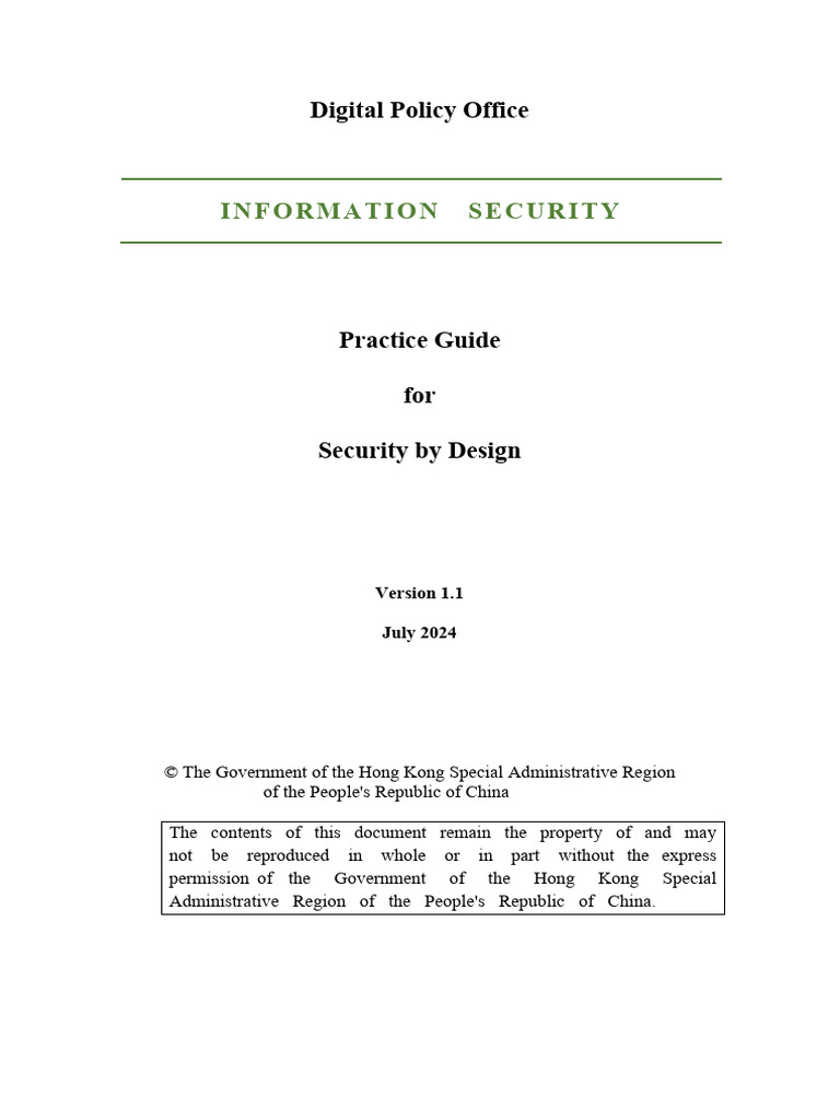 PG for Security by Design_EN | PDF | Software Development Process | Computer Security