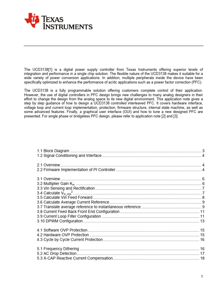 ucd3138 PFC | PDF | Analog To Digital Converter | Electronic Engineering