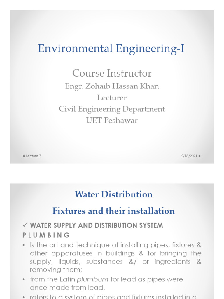 Environmental Engineering 1 M7 | PDF | Valve | Tap (Valve)