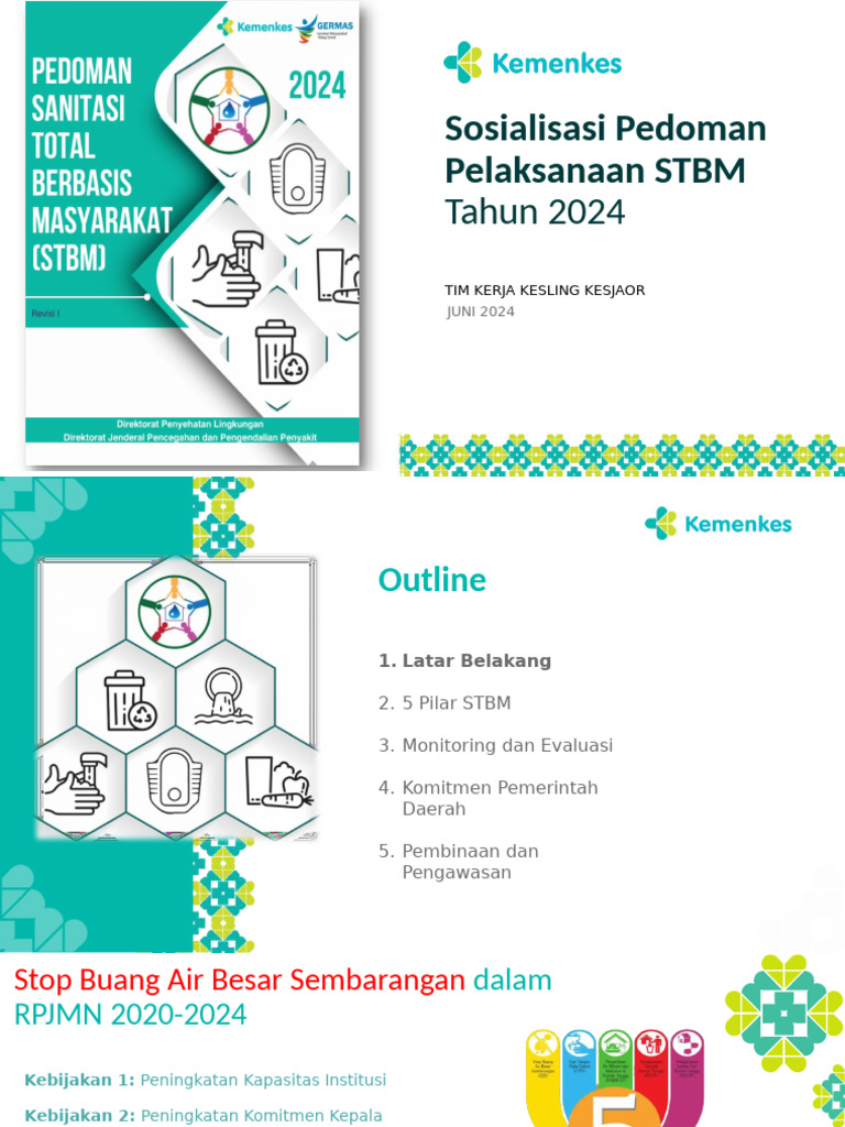 Materi Sosialisasi Pedoman Pelaksanaan STBM 2024 | PDF