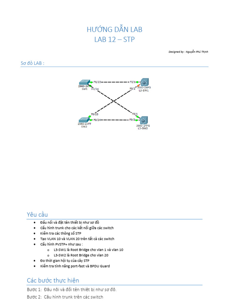 Lab 12 Spanning Tree | PDF