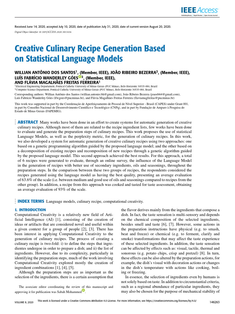 Creative Culinary Recipe Generation Based On Statistical Language ...