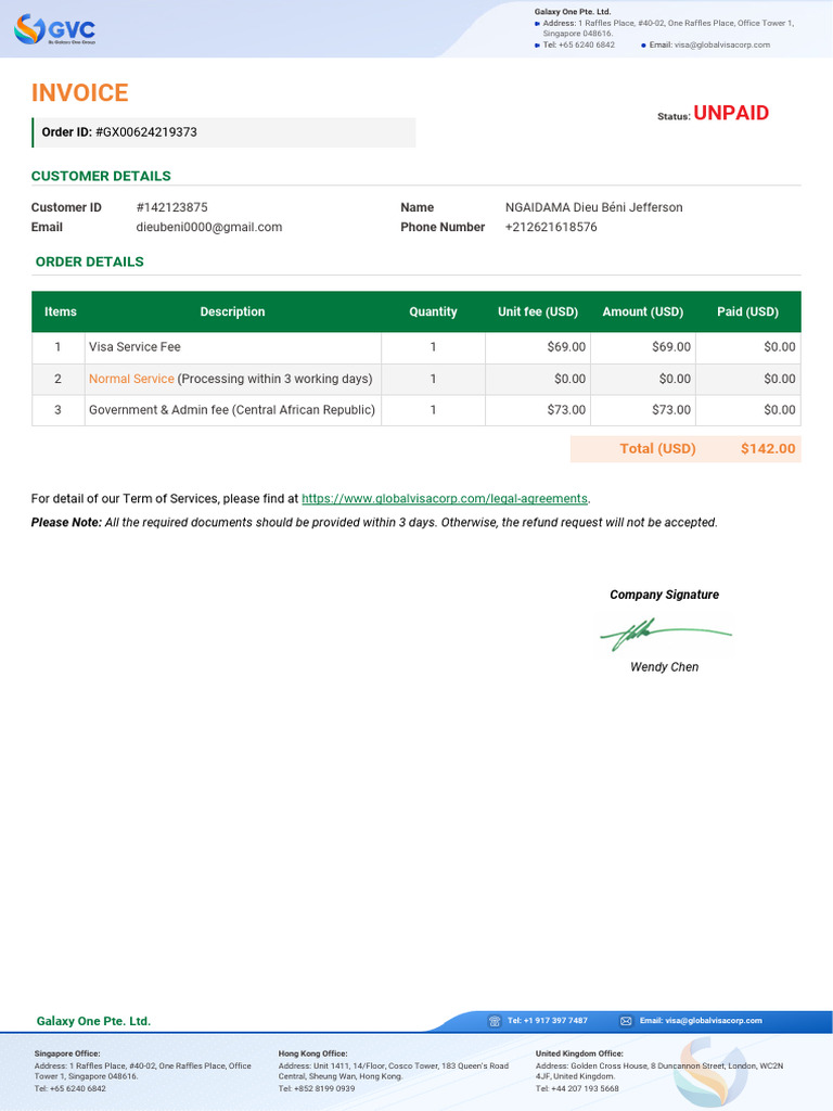 Invoice Order GX00624219373 | PDF | Payments | Debit Card