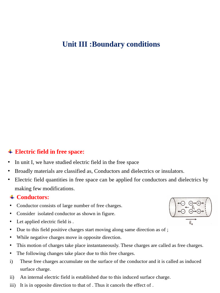 Electromagnetics Unit 3 EFT | PDF | Dielectric | Permittivity
