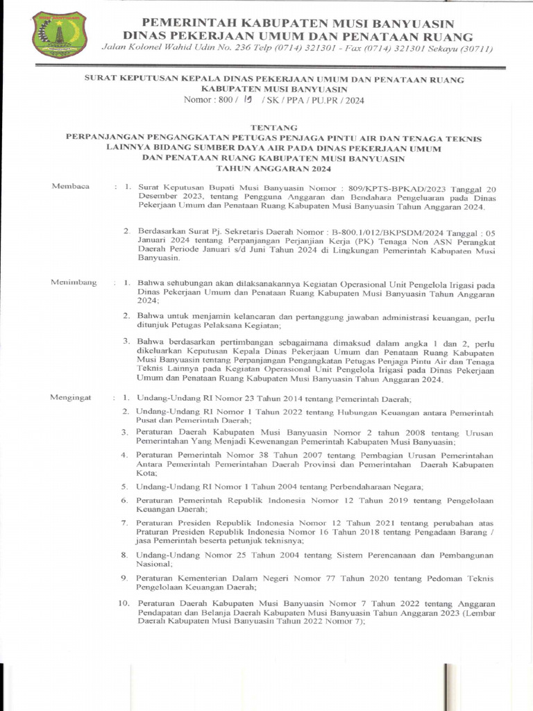 SK 2024 JANUARI - JUNI | PDF