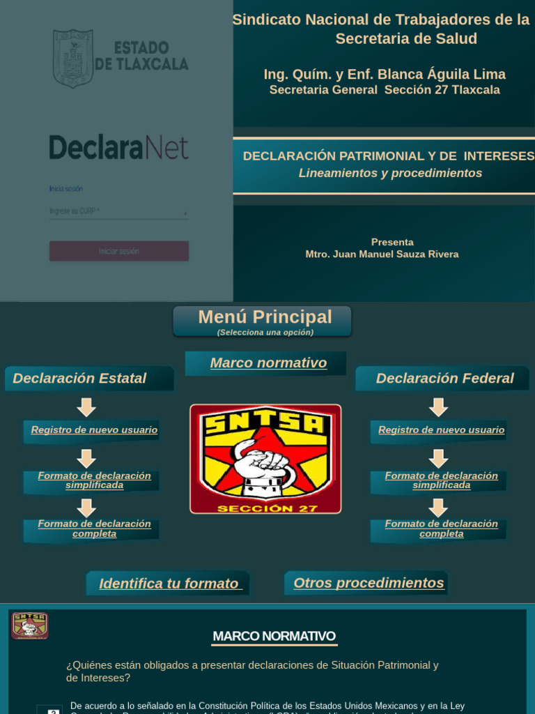 Guia Simple para La Presentacón de La Declaración Patrimonial y de Intereses O.P.D. Salud de ...