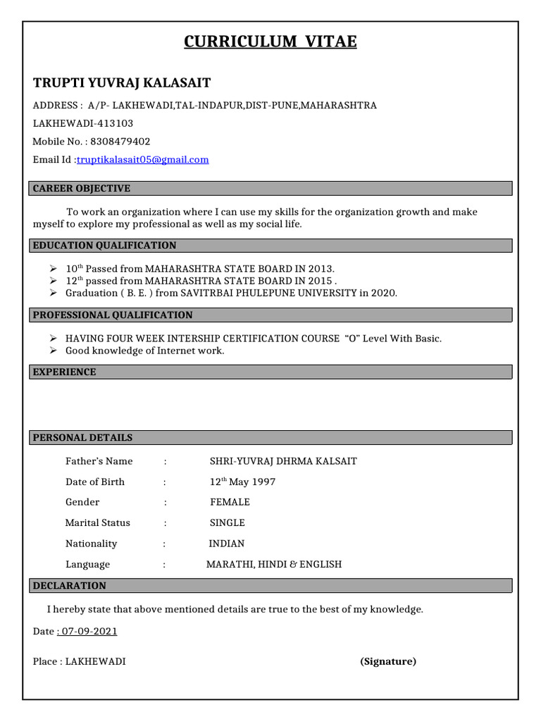 Vikas Resume | PDF | Social Science | Wellness