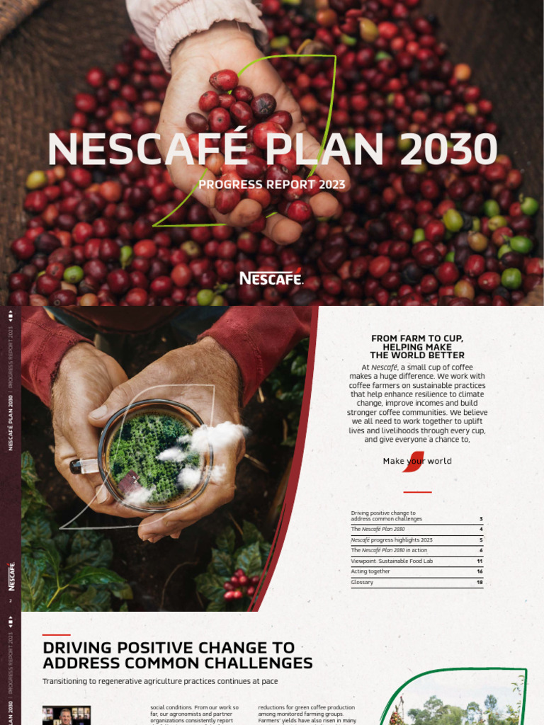 Nescafe Plan 2030 Progress Report 2023 | PDF | Agriculture | Soil