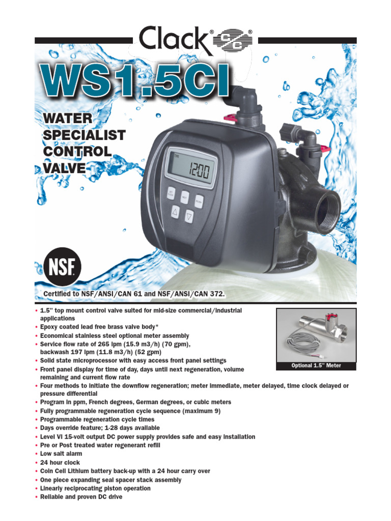 WS1.5 CI | PDF | Flow Measurement | Valve