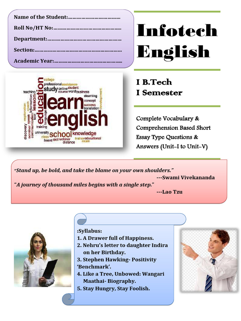 Technical Communicative English 1 | PDF | Vocabulary | Verb