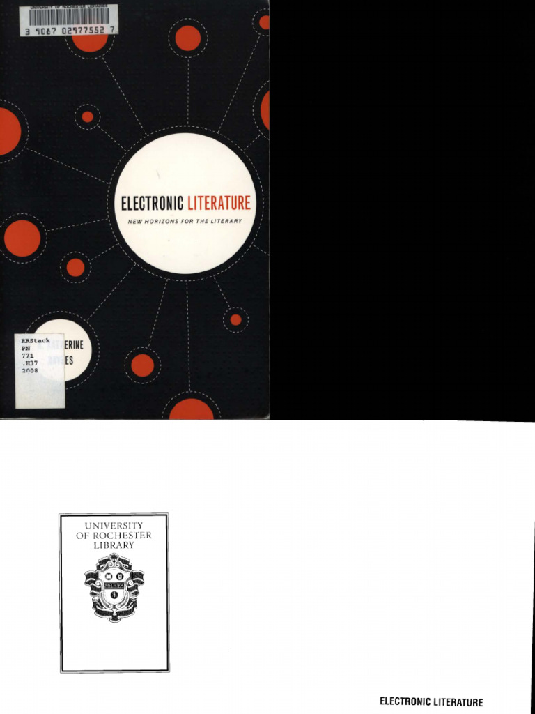 Electronic Literature New Horizons for the Literary N. Katherine Hayles ...