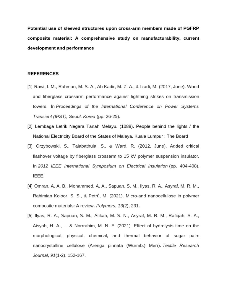 References | PDF | Composite Material | Fibre Reinforced Plastic