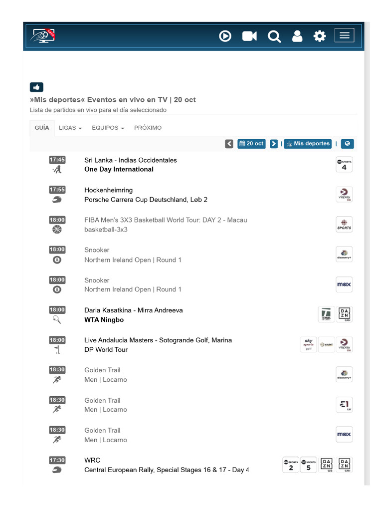 sport-tv-guide-liv | PDF | Deportes | Entretenimiento