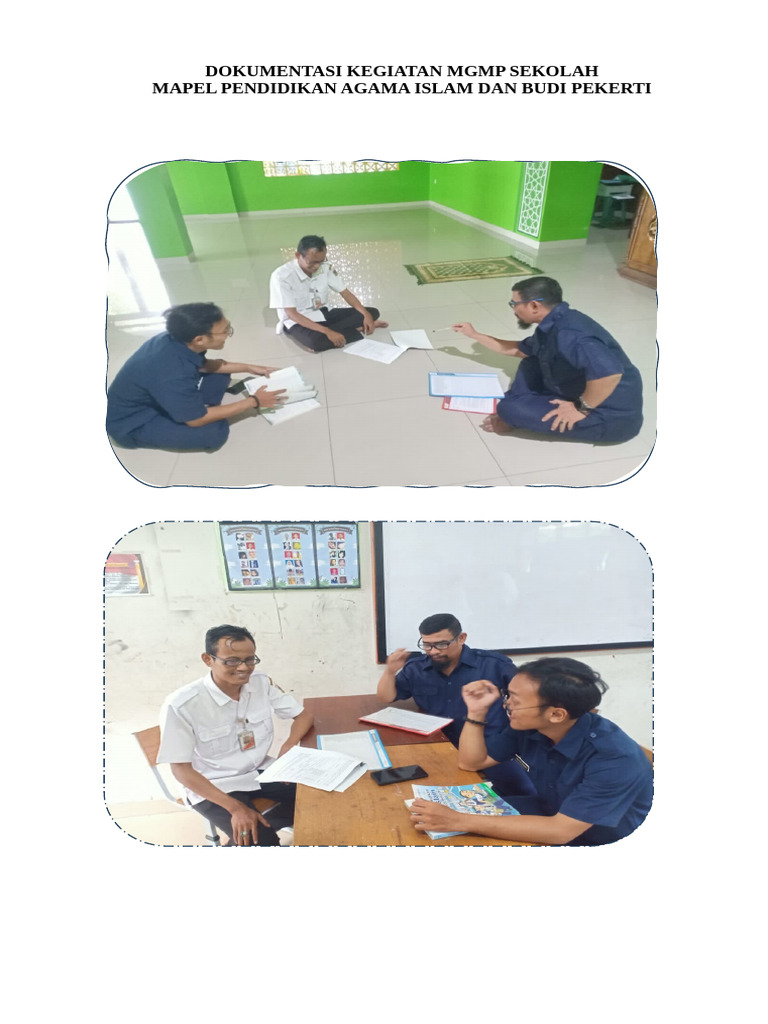 Dokumentasi Kegiatan MGMP Sekolah | PDF