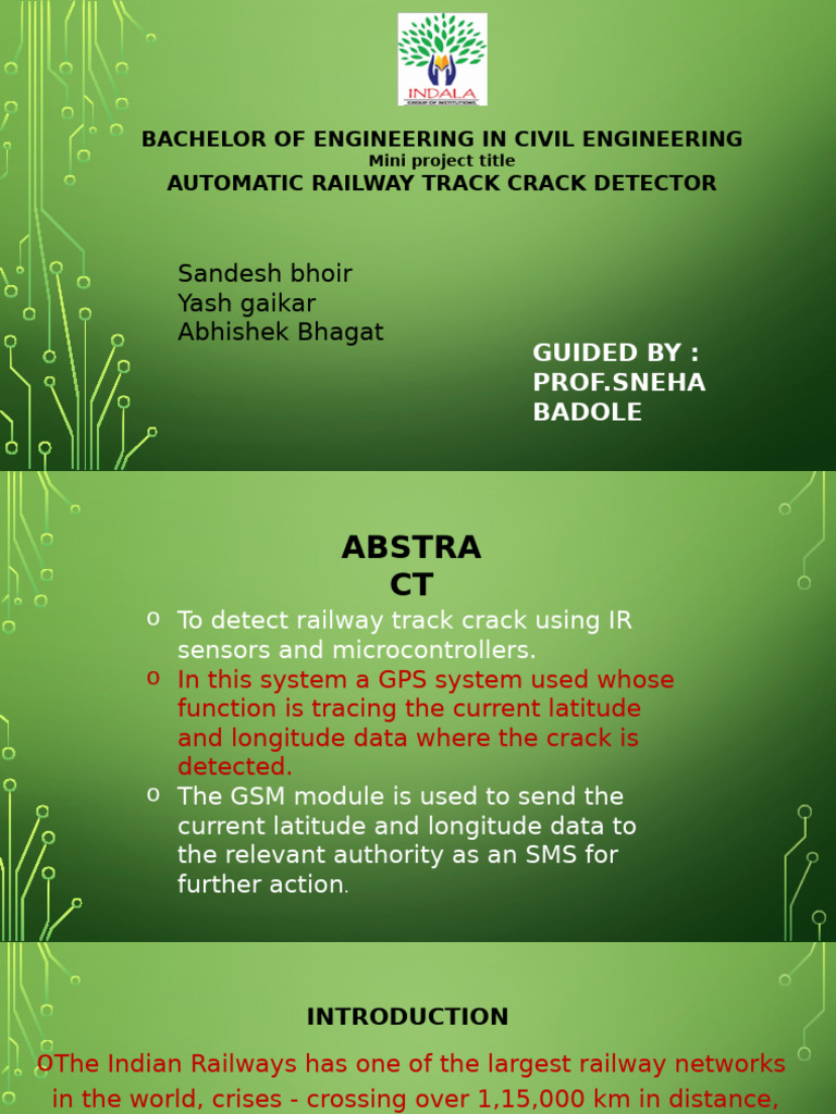 Railway Track Crack Detection Pdf Rail Transport Microcontroller