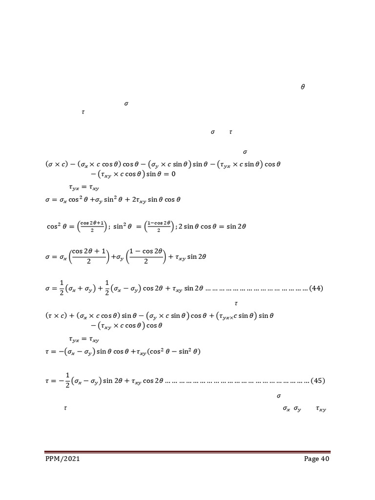 Combined Stresses and Mohr's Circle Analysis | PDF | Stress (Mechanics ...