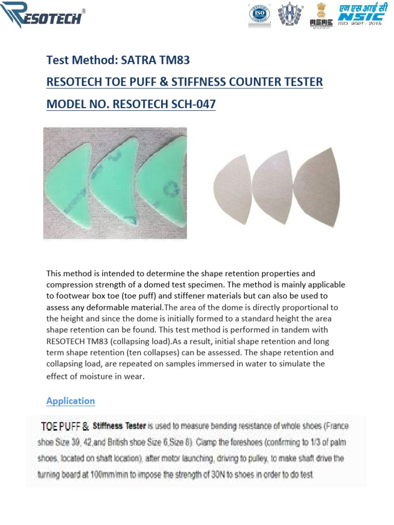 Toe Puff and Stiffener Counter SCH 047 | PDF