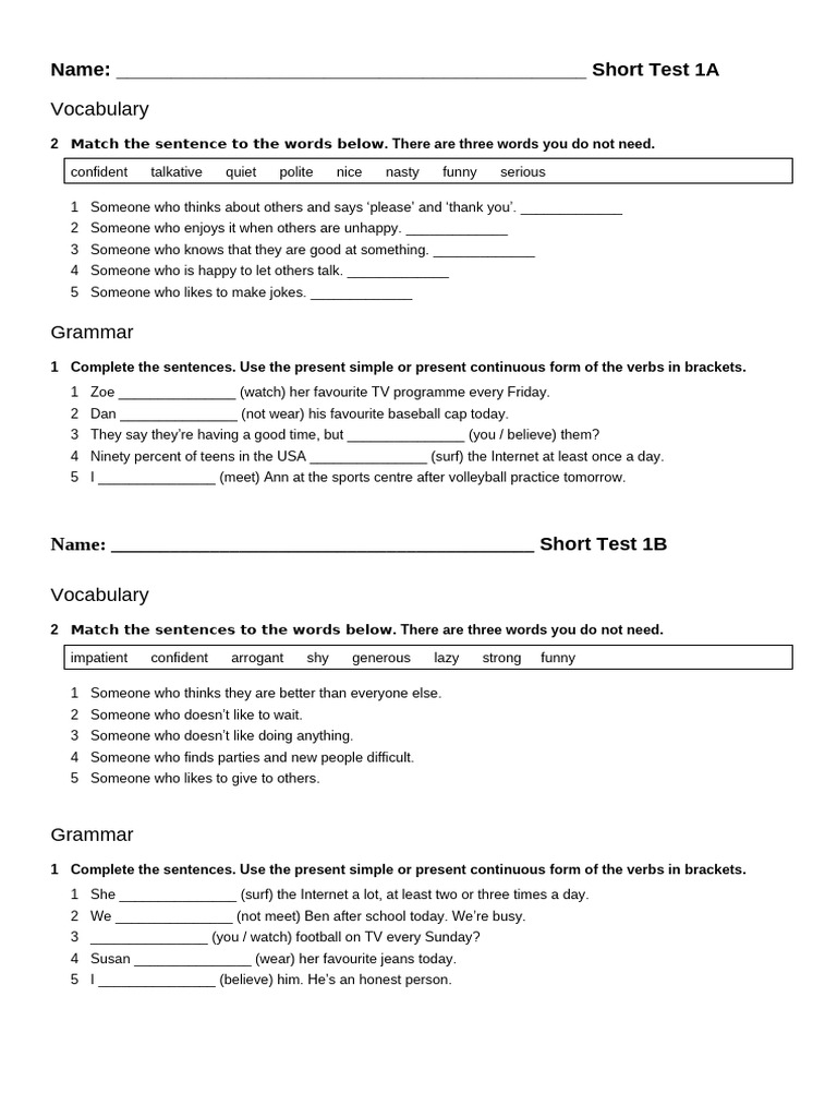 Unit1 Vocabulary | PDF