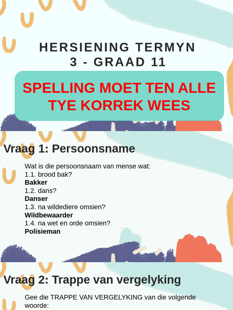 Hersiening Termyn 3 | PDF