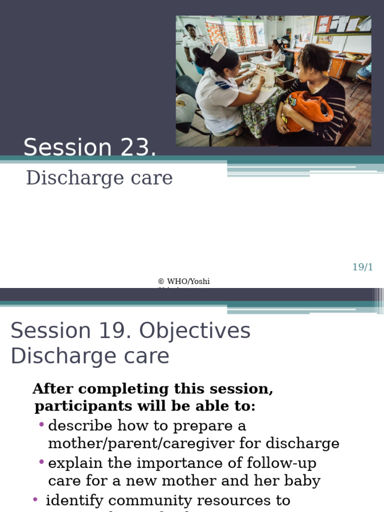 Session 23_ Discharge Care | PDF | Breastfeeding | Infants