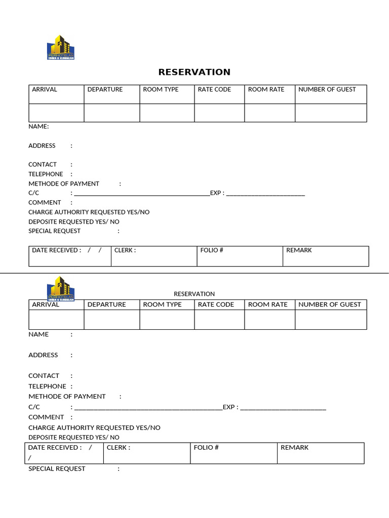Reservation | PDF | Business | Finance & Money Management