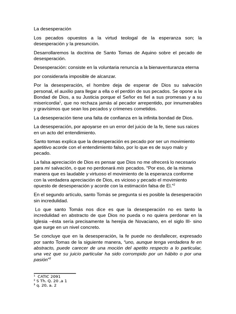 La Desesperación | PDF