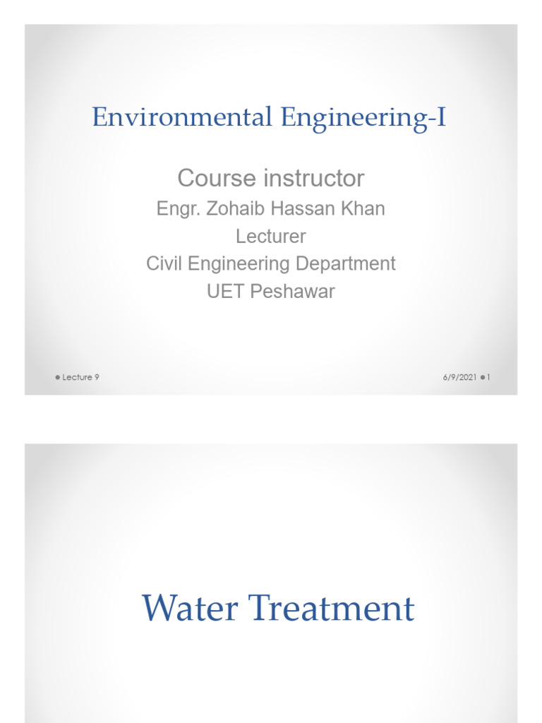 Environmental Engineering 1 F2 | PDF | Water Purification | Sewage ...
