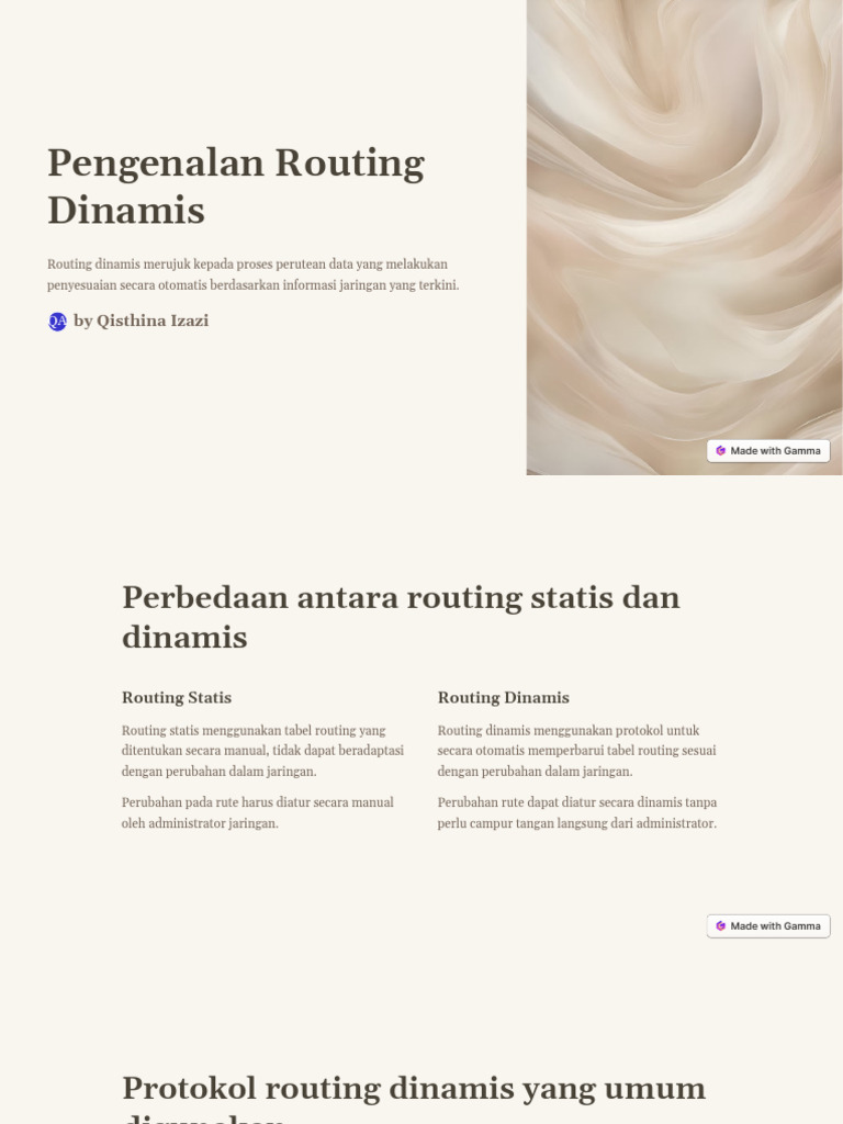 Pengenalan Routing Dinamis | PDF