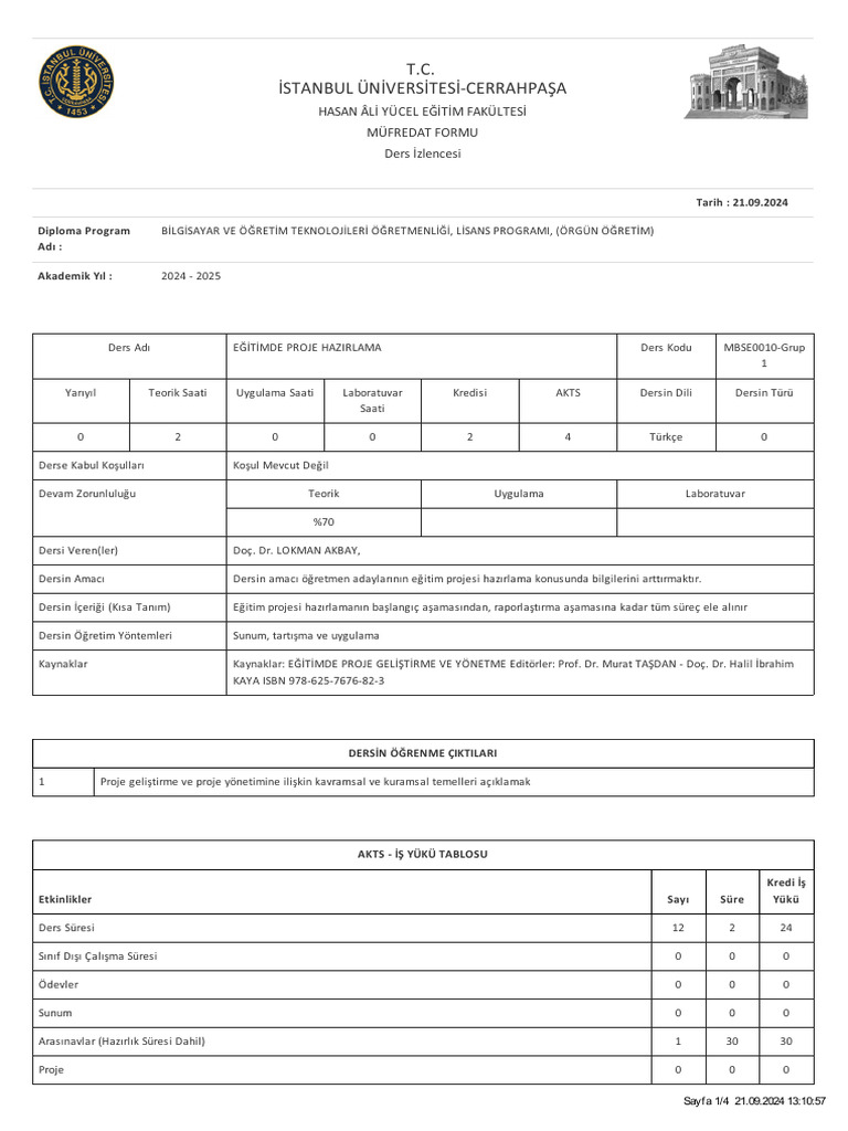 İzlence - Eğitimde Proje Hazırlama | PDF