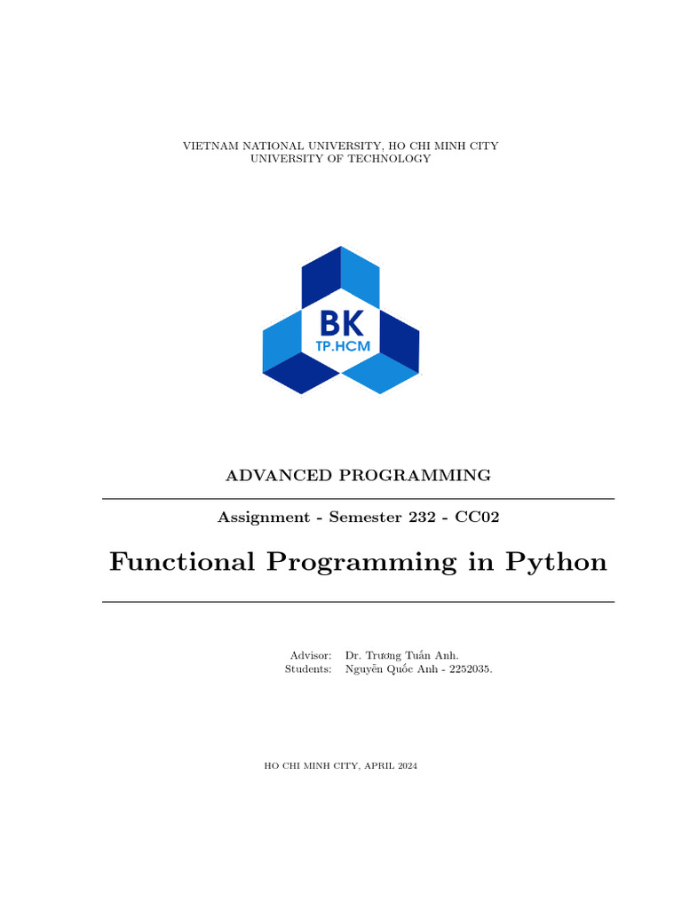 Advanced Programming Report | PDF | Anonymous Function | Functional Programming