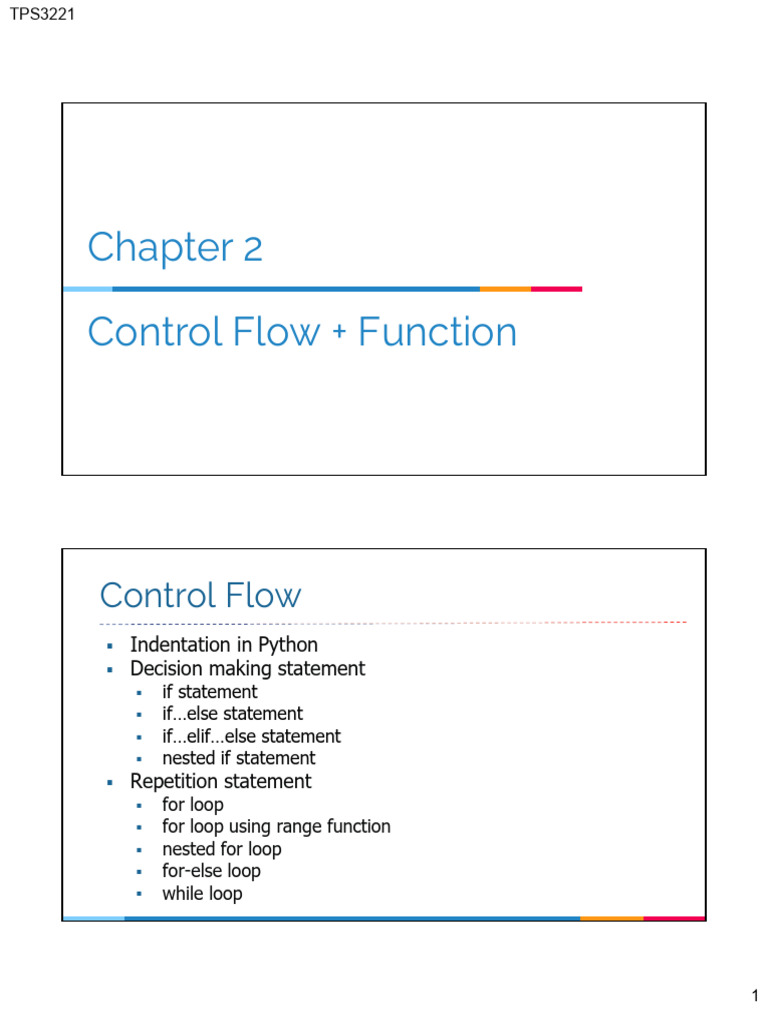 Lec 02 - Control Flow and Function | PDF | Parameter (Computer Programming) | Control Flow