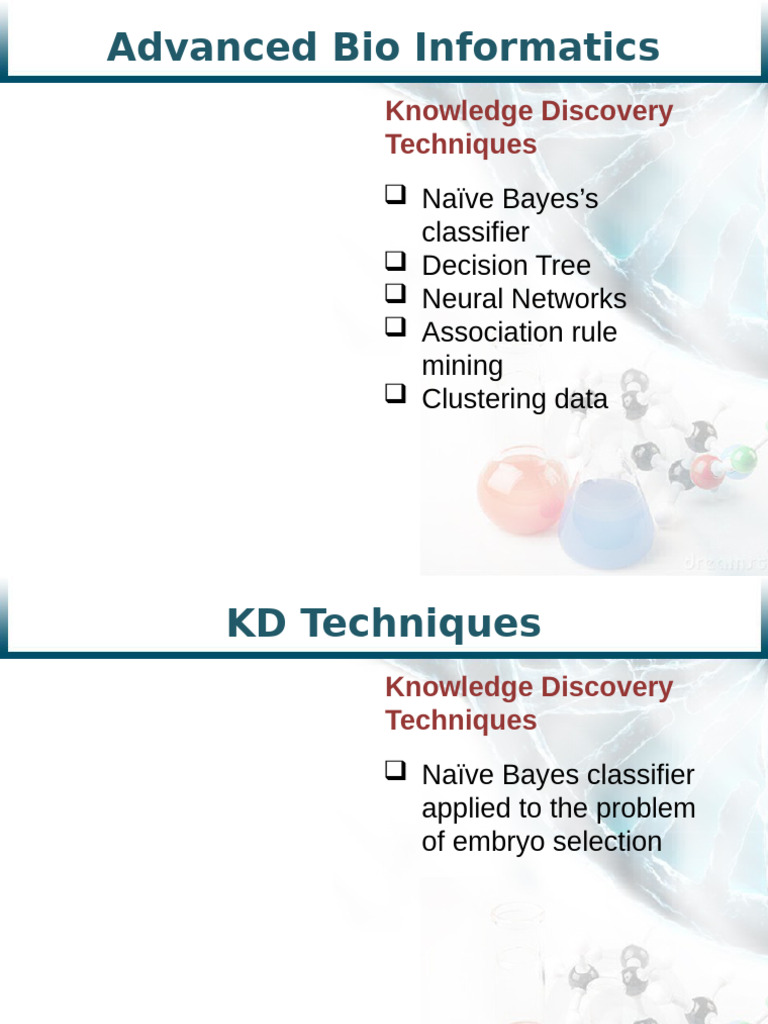 Advanced Bio Informatics: Knowledge Discovery Techniques | PDF