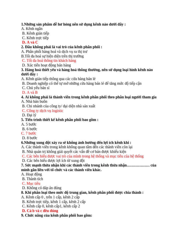 Ôn Tập SCM 400 | PDF