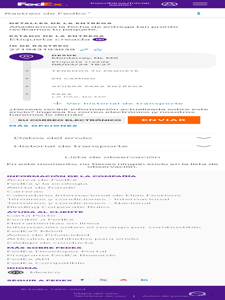 Detailed Tracking | PDF